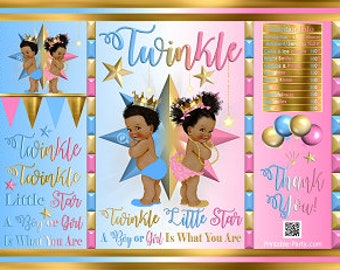 Printable Potato Chip Bags African American Royal Gender | Etsy