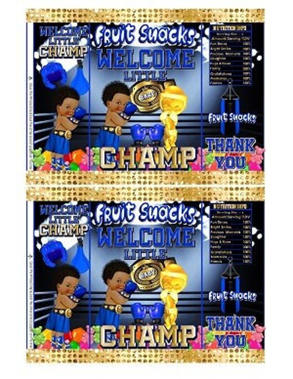 PDF Printable Fruit Snack Labels Boxing Boxer Sports Little - Etsy