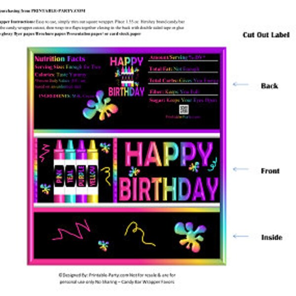 Candy Labels - Etsy