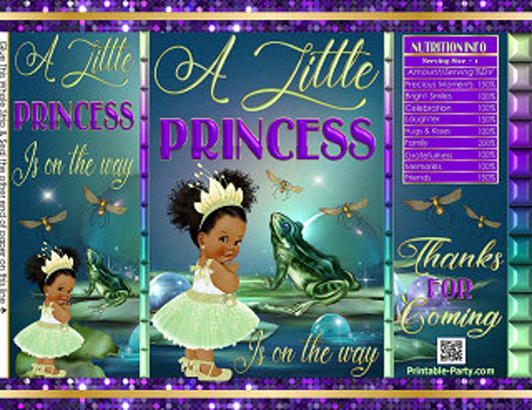 Printable Potato Chip Bags | Princess and the Frog Afro Puff African ...