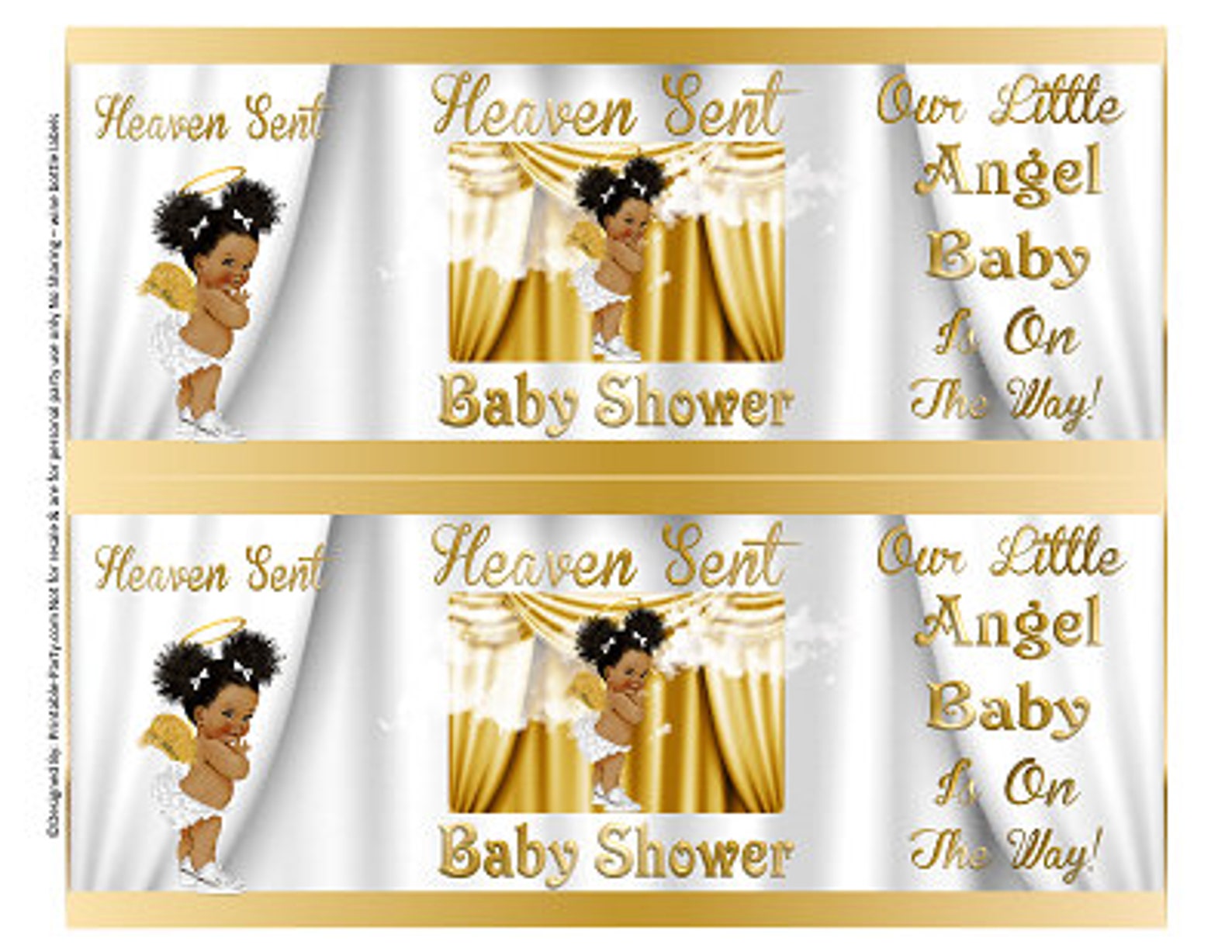 Printable Wine Bottle Labels | Heaven Sent Angel Baby Shower Wine ...