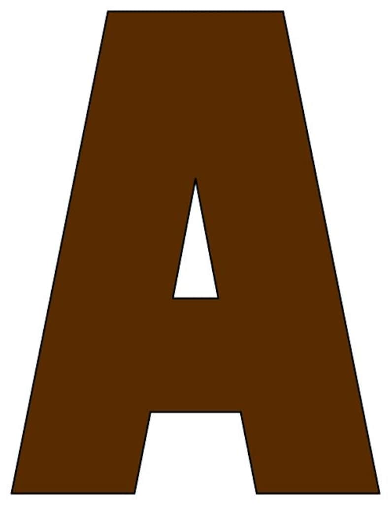 8x10.5 Inch Brown Printable Alphabet Letters - Etsy