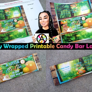 Printable Fully Wrapped Candy Bar Labels Orange Cutie on Way | Etsy