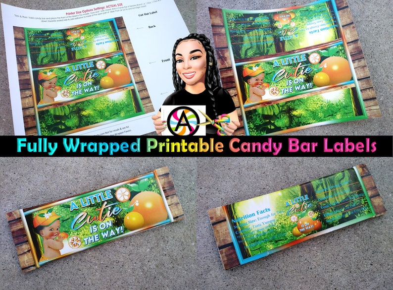 Printable Fully Wrapped Candy Bar Labels | Christmas Winter Wonderland ...