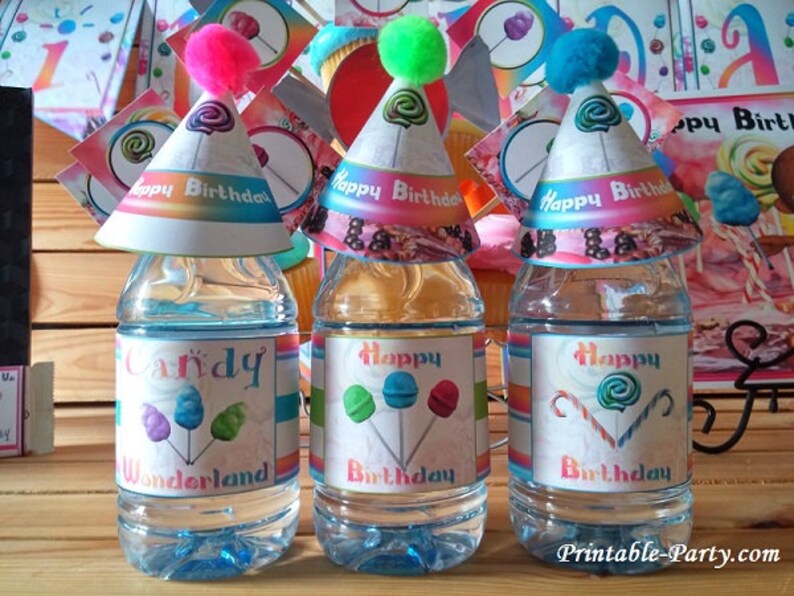 Candy Wonderland Printable Party Decorations Rainbow - Etsy
