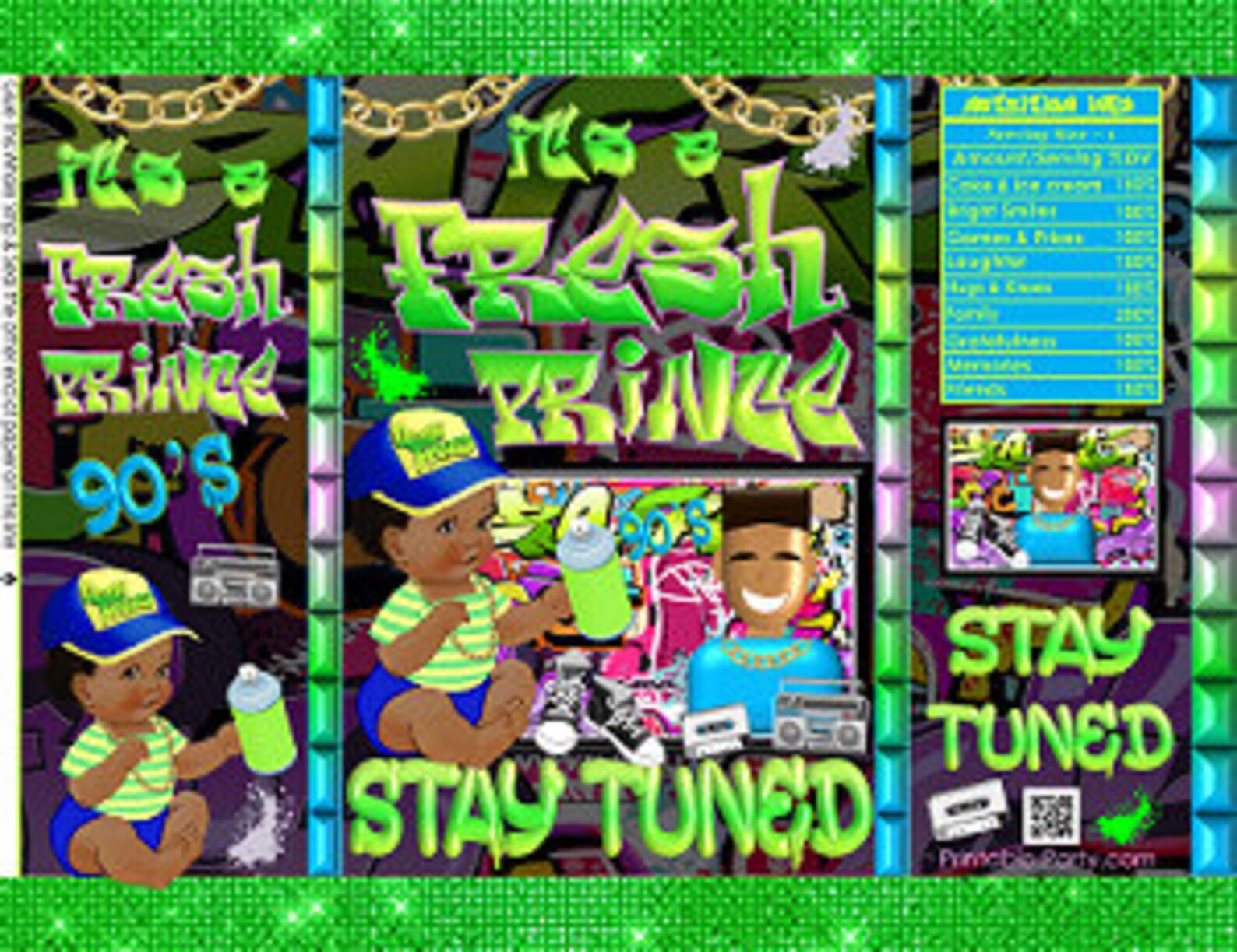 Printable Potato Chip Bags Fresh Prince Hip Hop Throwback 90's Baby ...