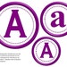 6 Inch Circle Dark Purple Printable Banner Letters - Etsy