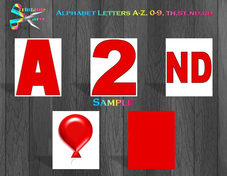 8x10.5 Inch Black Printable Alphabet Letters - Etsy