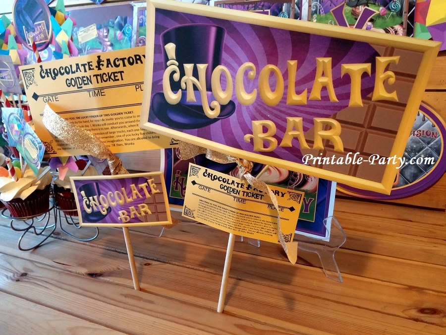 Chocolate Factory Theme Printable Party Supplies Decorations Candyland ...