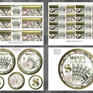 Money Theme Printable Party Supplies - Etsy