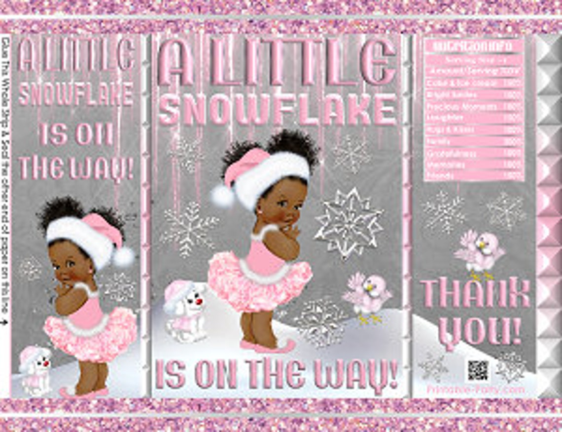 Printable Potato Chip Bags Lttle Snowflake is on the Way - Etsy