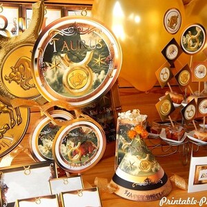 Taurus Zodiac Sign Horoscope Theme Printable Birthday Decorations ...