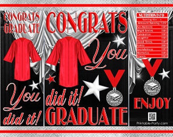 Printable Potato Chip Bags Graduation Congrats Graduate | Etsy