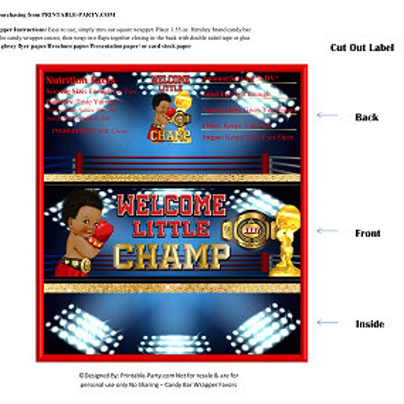 Boxing Chocolate Wrappers - Etsy