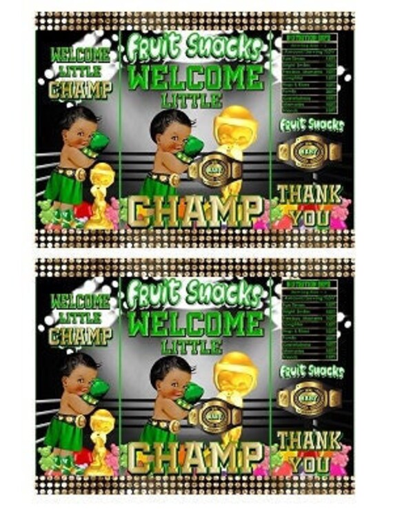 PDF Printable Fruit Snack Labels | Boxing Boxer Sports Little Champ ...