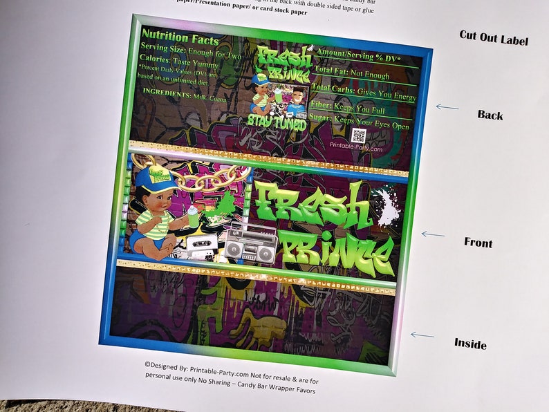Printable Candy Bar Wrappers Fresh Little Prince Hip Hop | Etsy