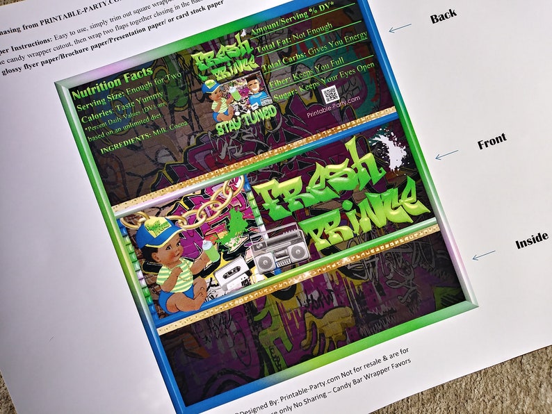 Printable Candy Bar Wrappers Fresh Little Prince Hip Hop | Etsy