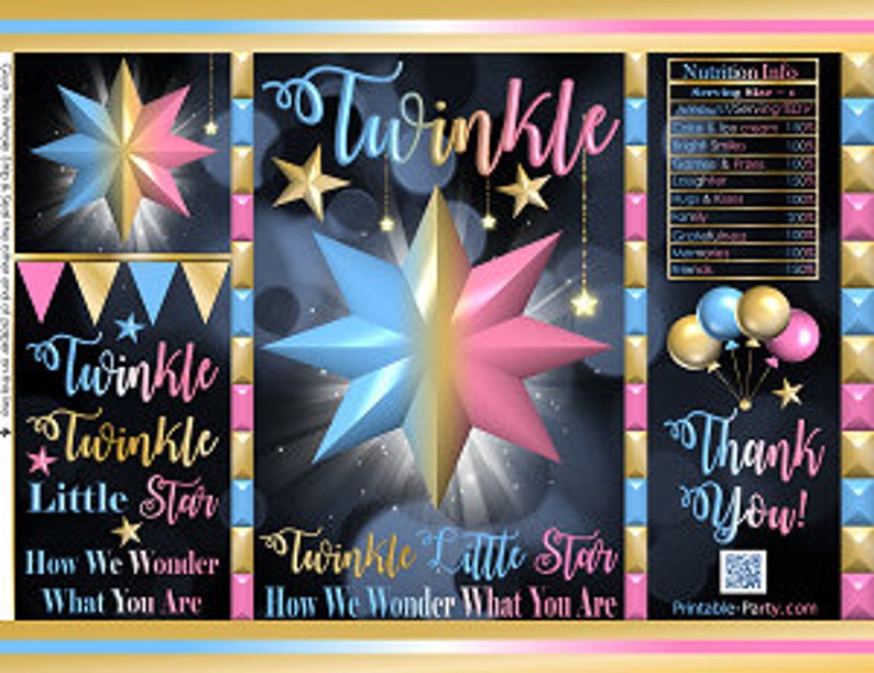 Printable Potato Chip Bags Royal Twinkle Little Star Gender | Etsy