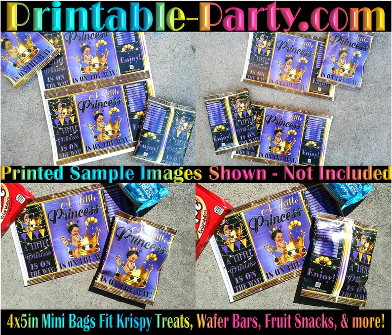 PDF Printable Mini Bags Unicorn Rainbow Gold Pastel Pink | Etsy