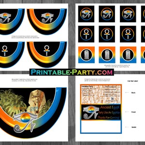 Printable Ancient Egyptian Birthday Party Supplies - Etsy