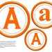 6 Inch Circle Orange Printable Banner Letters - Etsy