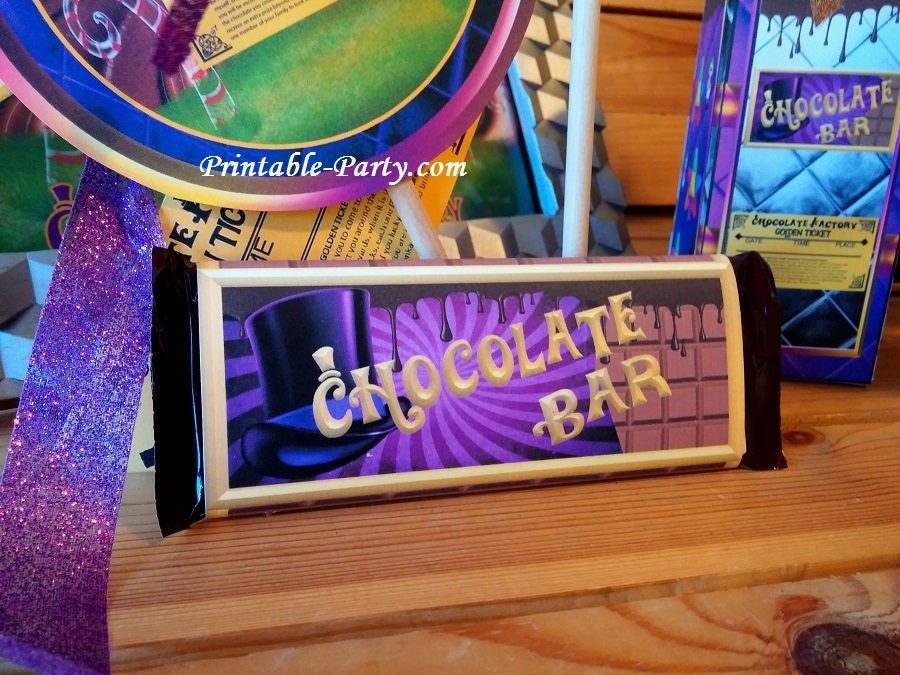 Chocolate Factory Theme Printable Party Supplies Decorations | Etsy UK