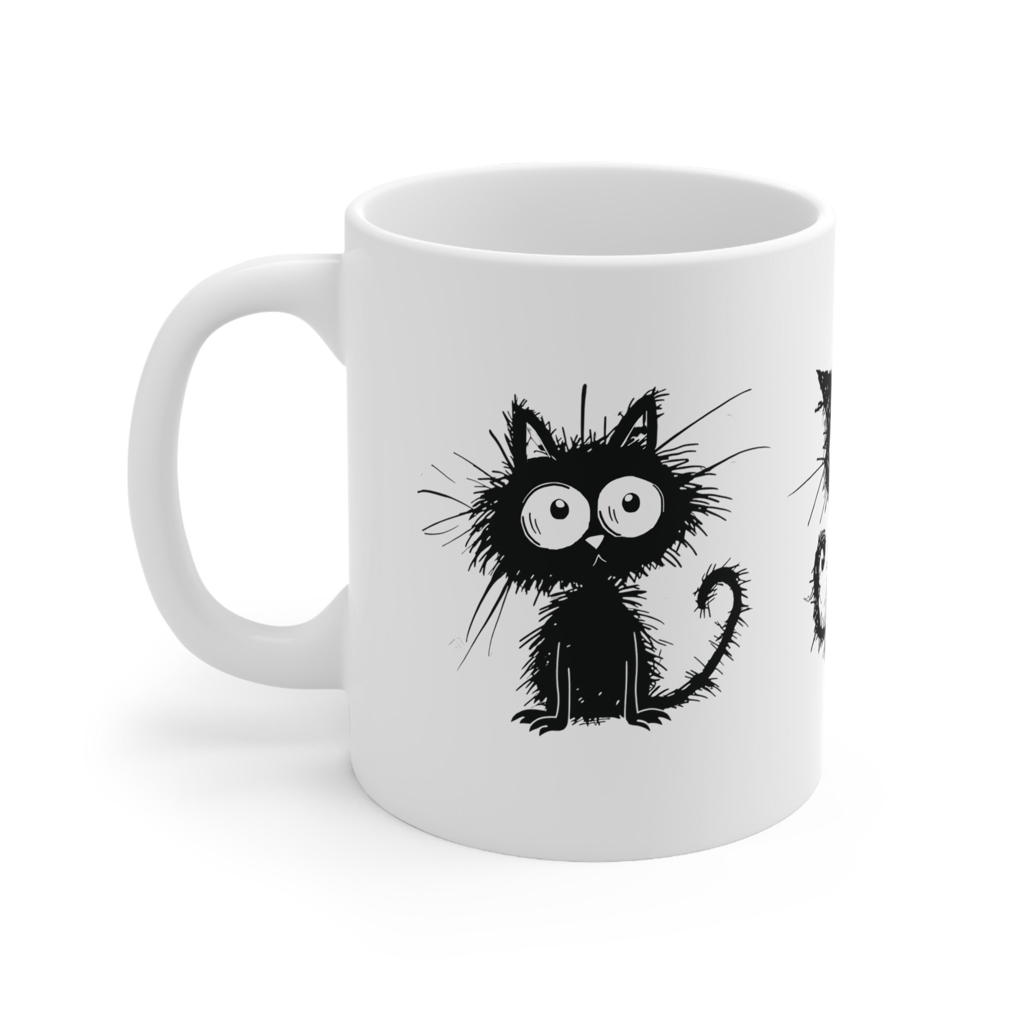 Whimsical Black Cats, Coffee Cup, Java Lover, Frazzled, Gift for Her ...