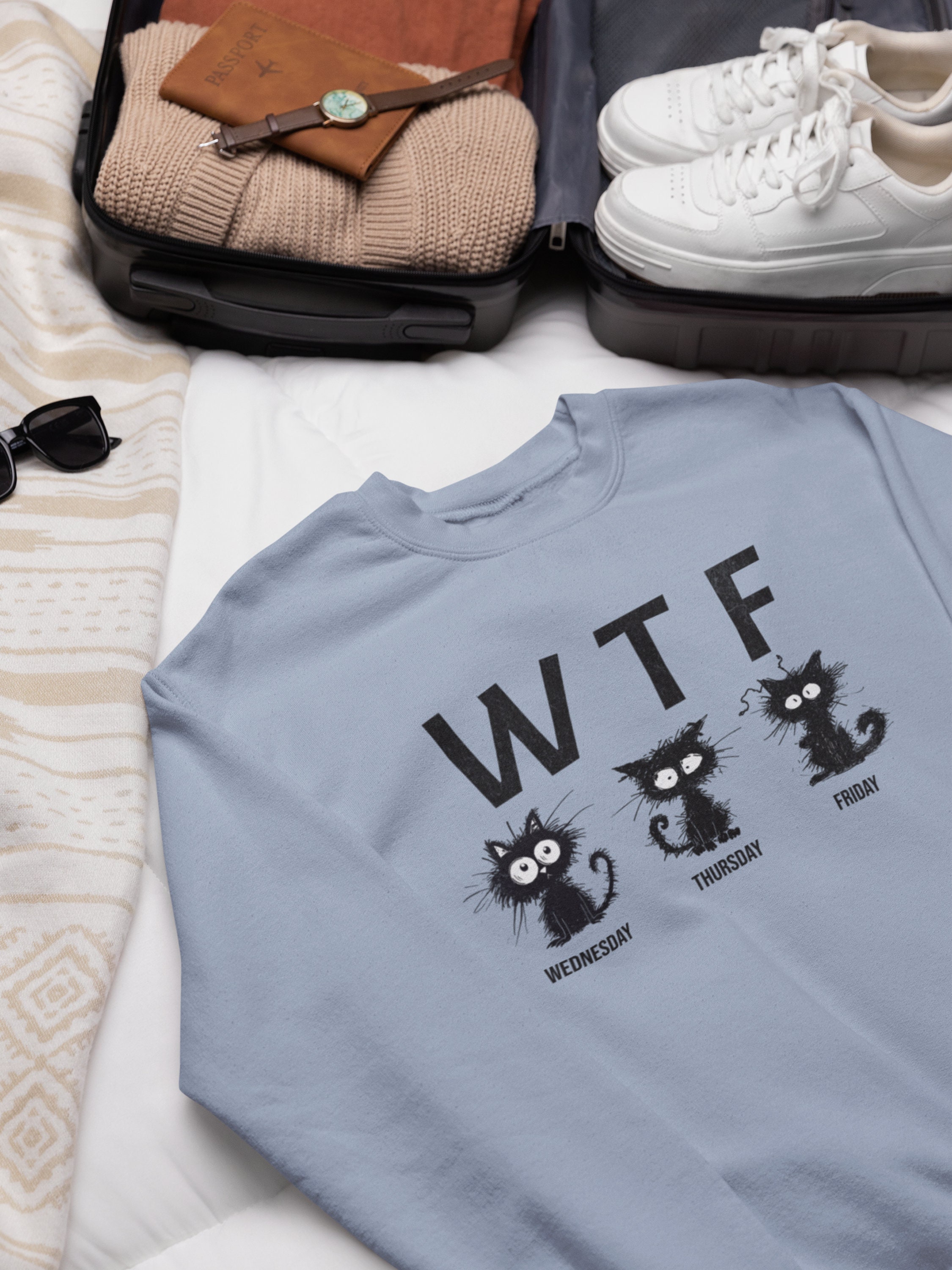 Cats Totally Frustrated WTF, Cat Mom, Gift for Cat Lover, Black Cats ...