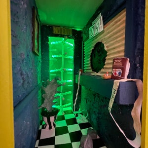 Beetlejuice Inspired Book Nook. Tim Burton Shelf Insert Diorama - Etsy