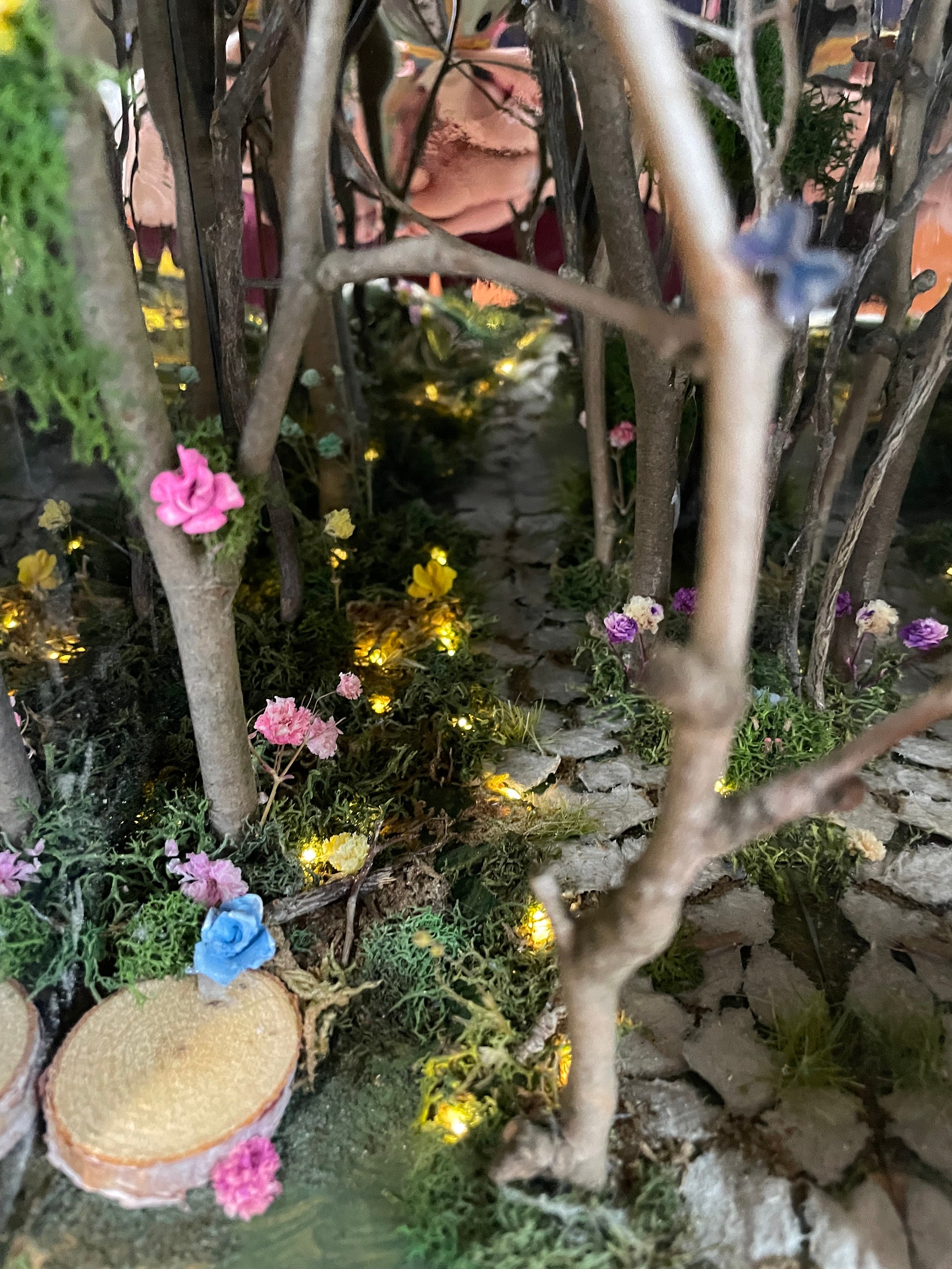Enchanted Forest Book Nook Shelf Insert, Handmade. Light up Endless ...