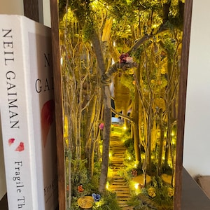 Enchanted Forest Book Nook Shelf Insert, Handmade. Light up Endless ...
