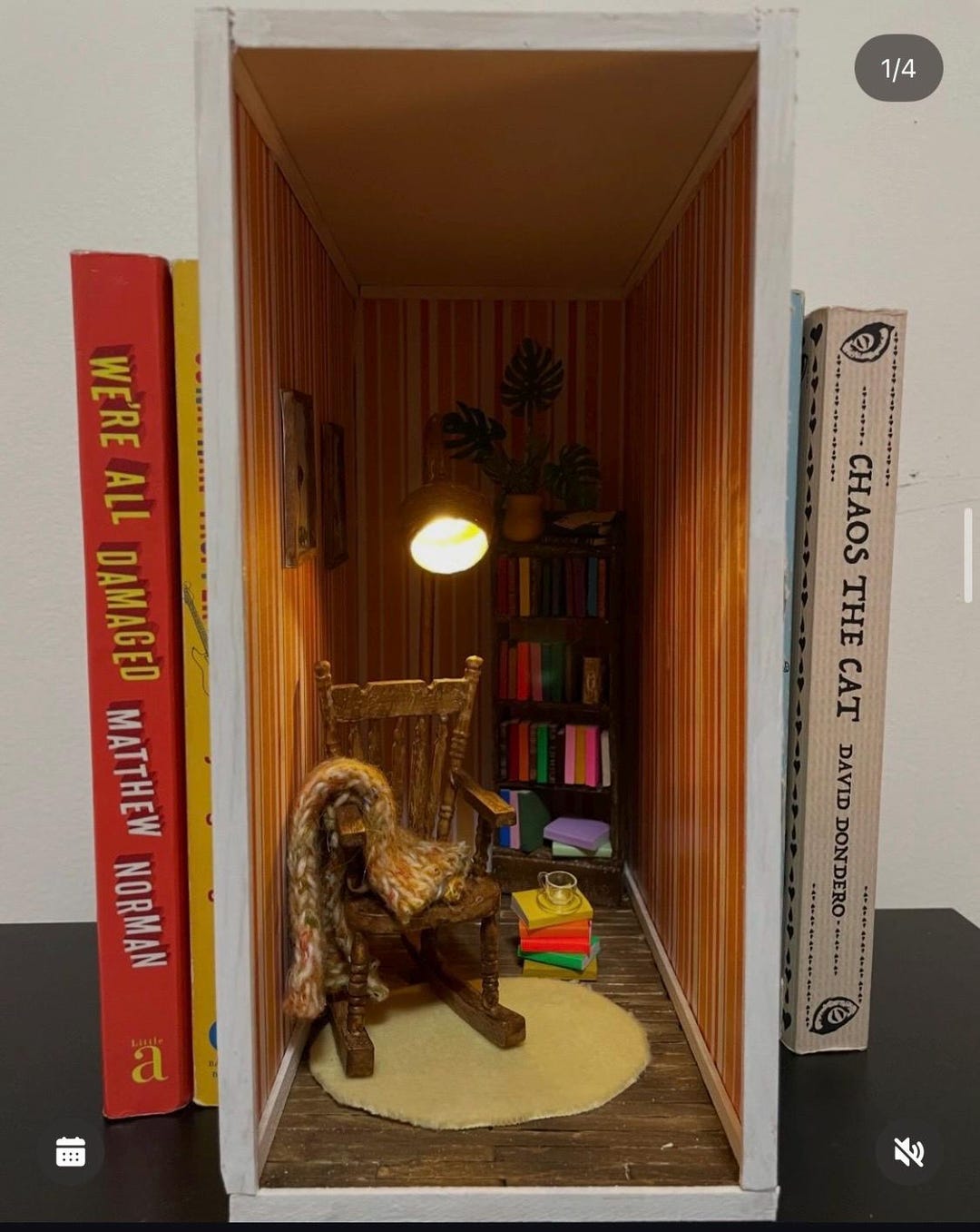 Enchanted Forest Book Nook Shelf Insert, Handmade. Light up Endless ...