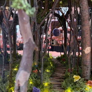 Enchanted Forest Book Nook Shelf Insert, Handmade. Light up Endless ...