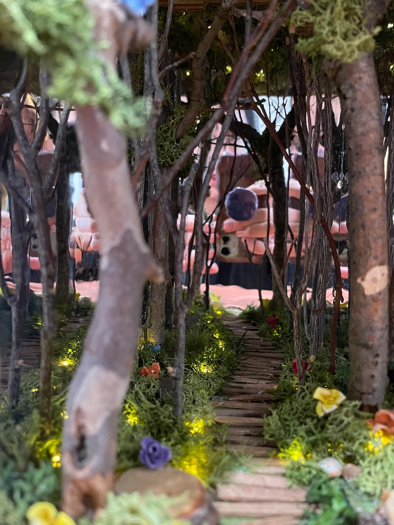 Enchanted Forest Book Nook Shelf Insert, Handmade. Light up Endless ...