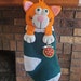 Crochet Christmas Kitty Stocking Pattern, Amigurmi Cat Sock, Ornament ...