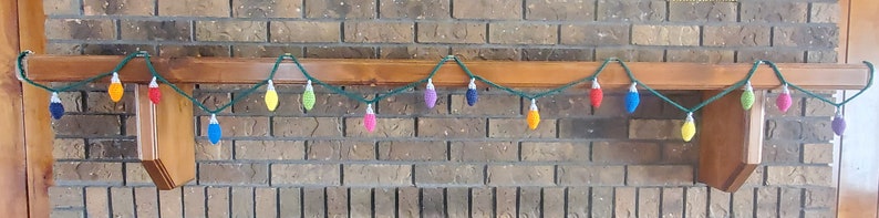 Crochet Christmas Lights String Garland Pattern Holiday - Etsy