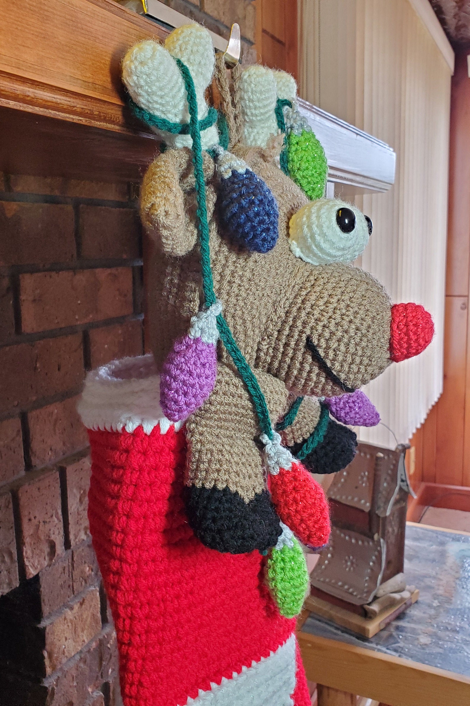 Crochet Christmas Reindeer Stocking Pattern, Amigurmi, Tutorial ...