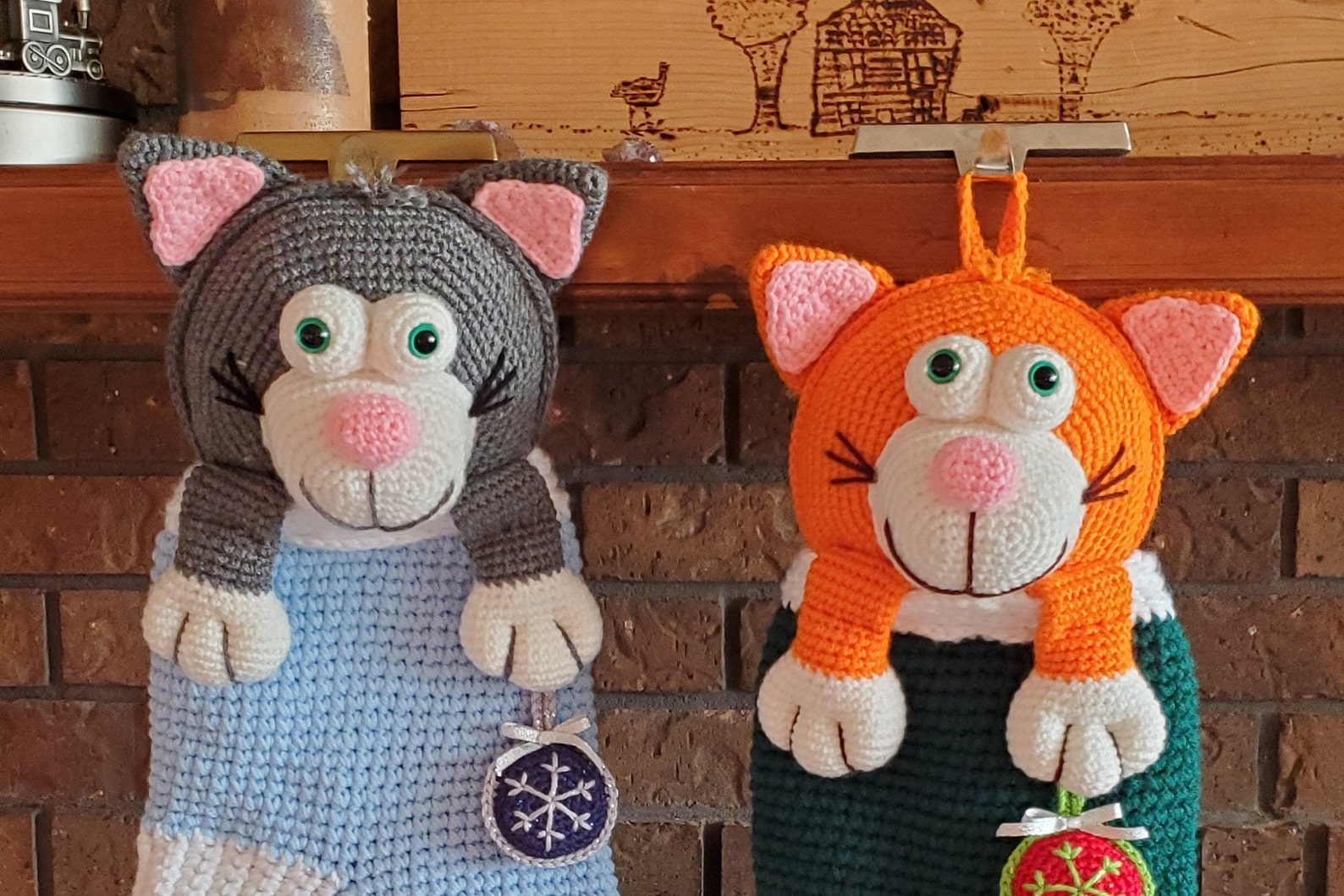 Crochet Christmas Kitty Stocking Pattern Amigurmi Cat Sock - Etsy