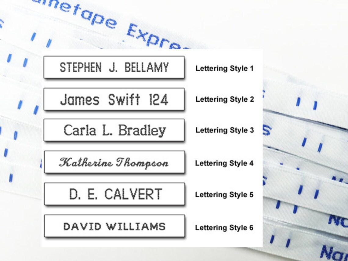 Woven Name Tags/ Labels / Nametapes for School Uniform, Nursing Homes ...