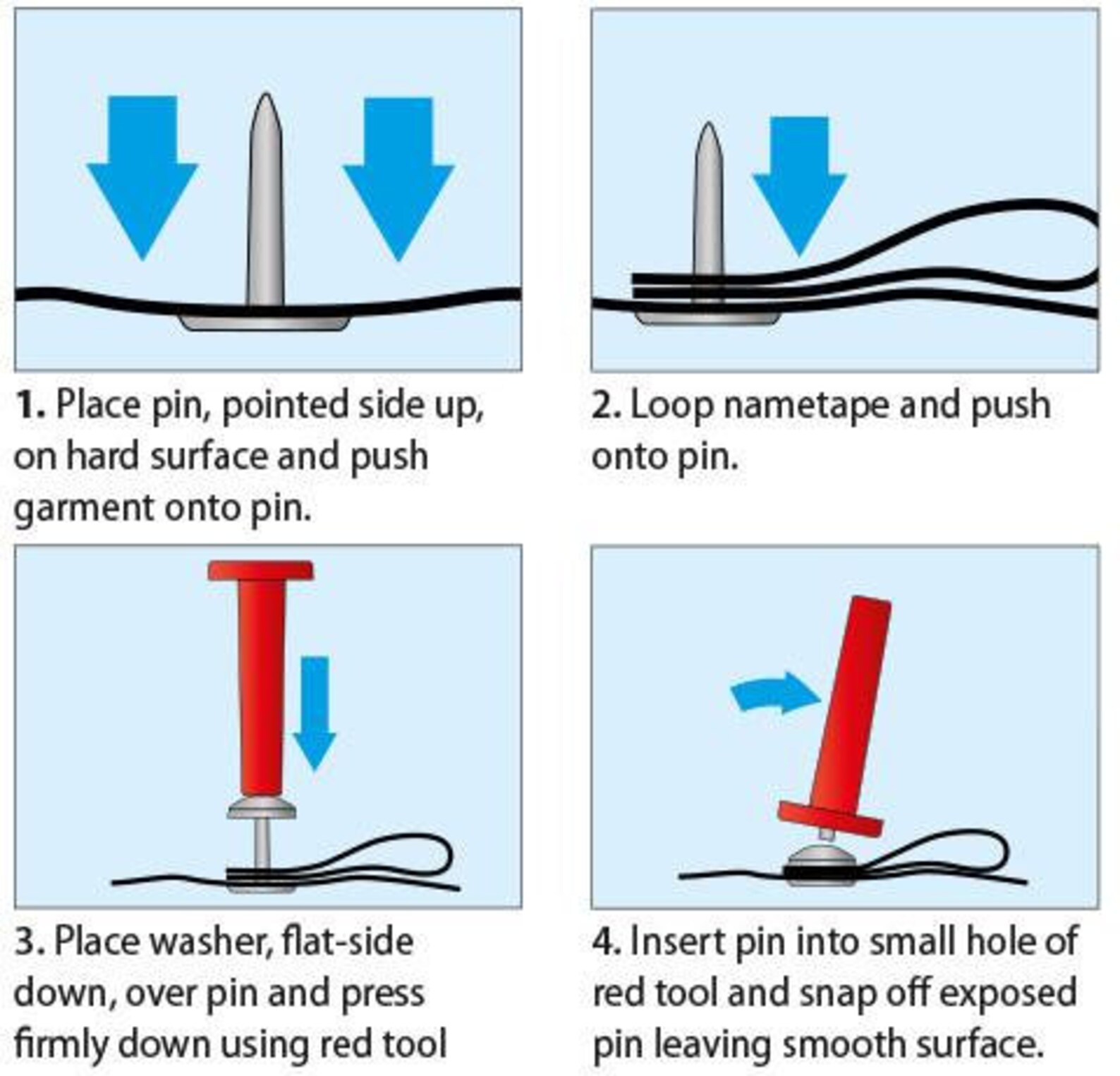 Pin-tag Rivets the Easy Way to Attach Your Woven Labels / - Etsy UK