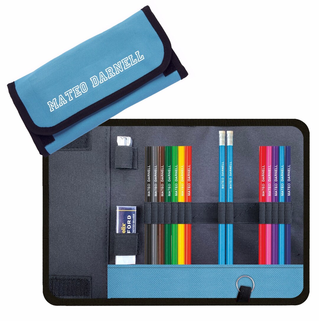 Wrap Pencil Case With Hexagonal Colouring Pencils and 2 HB Pencils ...