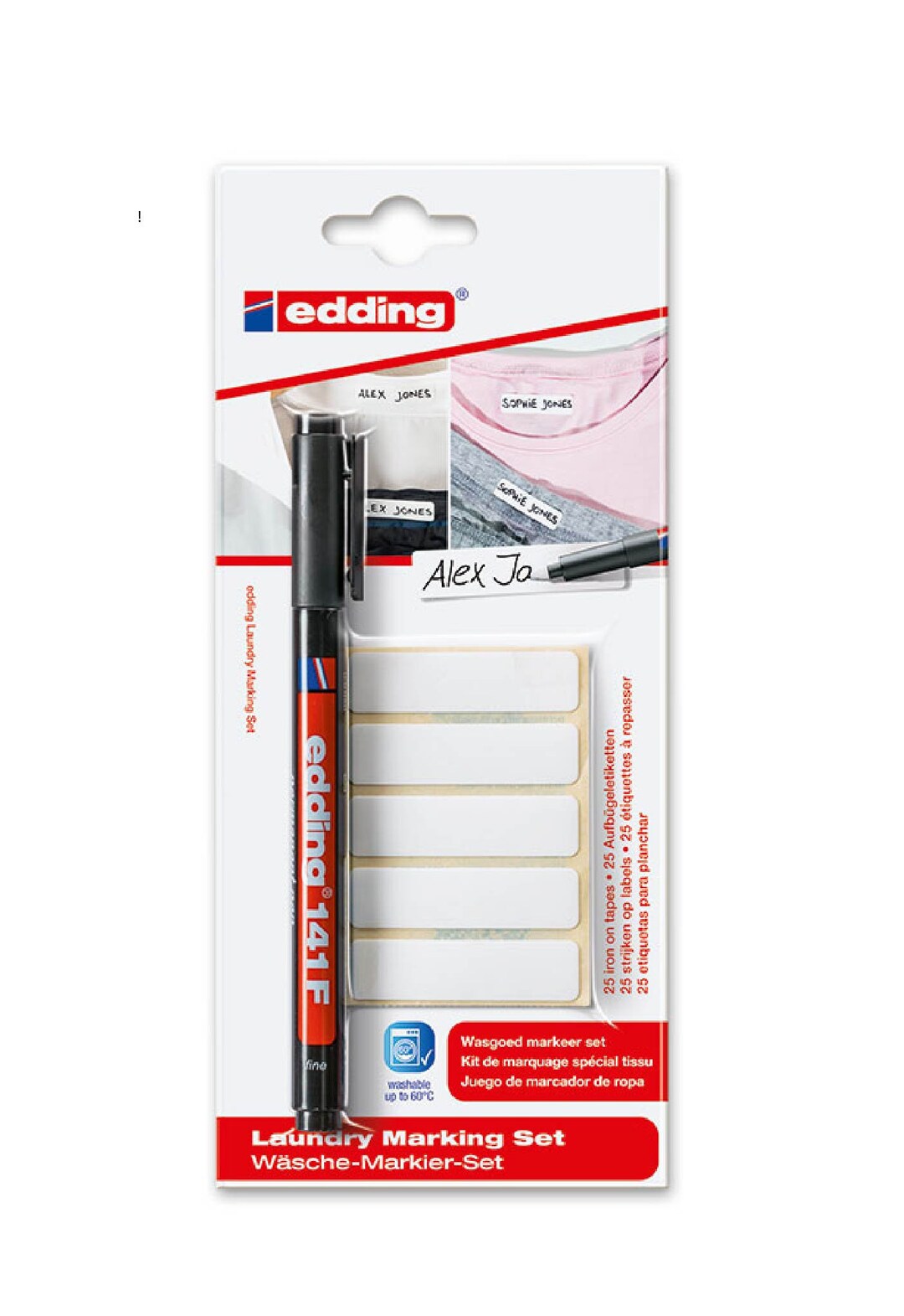 Laundry Kit - Includes Edding Laundry Permanent Fabric Marker Pen ...
