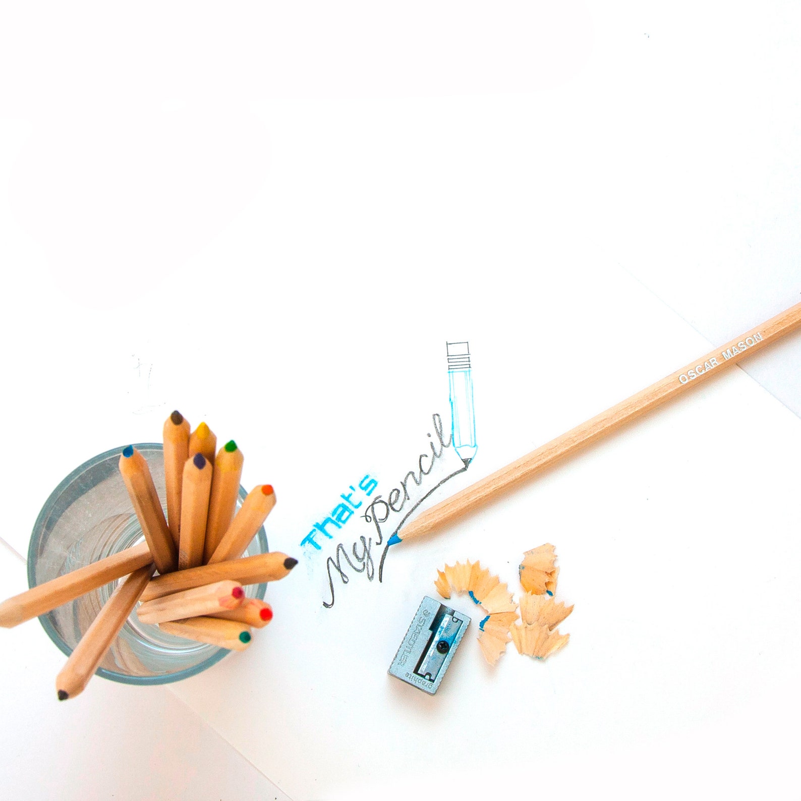 12 Graphite 12 Colouring Hexagonal Pencils Embossed With | Etsy