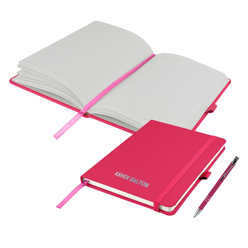 Personalized Notebook With Matching Pen / Book Printed With Name ...