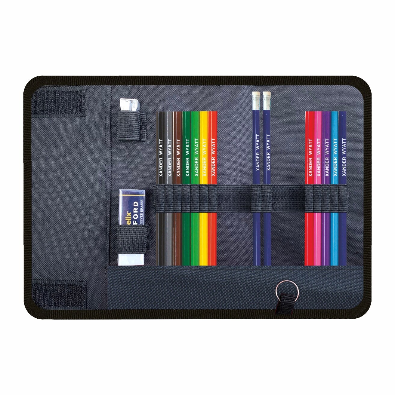 Wrap Pencil Case With Hexagonal Colouring Pencils and 2 HB - Etsy UK