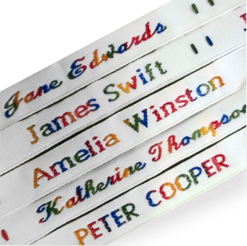 Woven Name Tags/ Labels / Nametapes for School Uniform, Nursing Homes ...