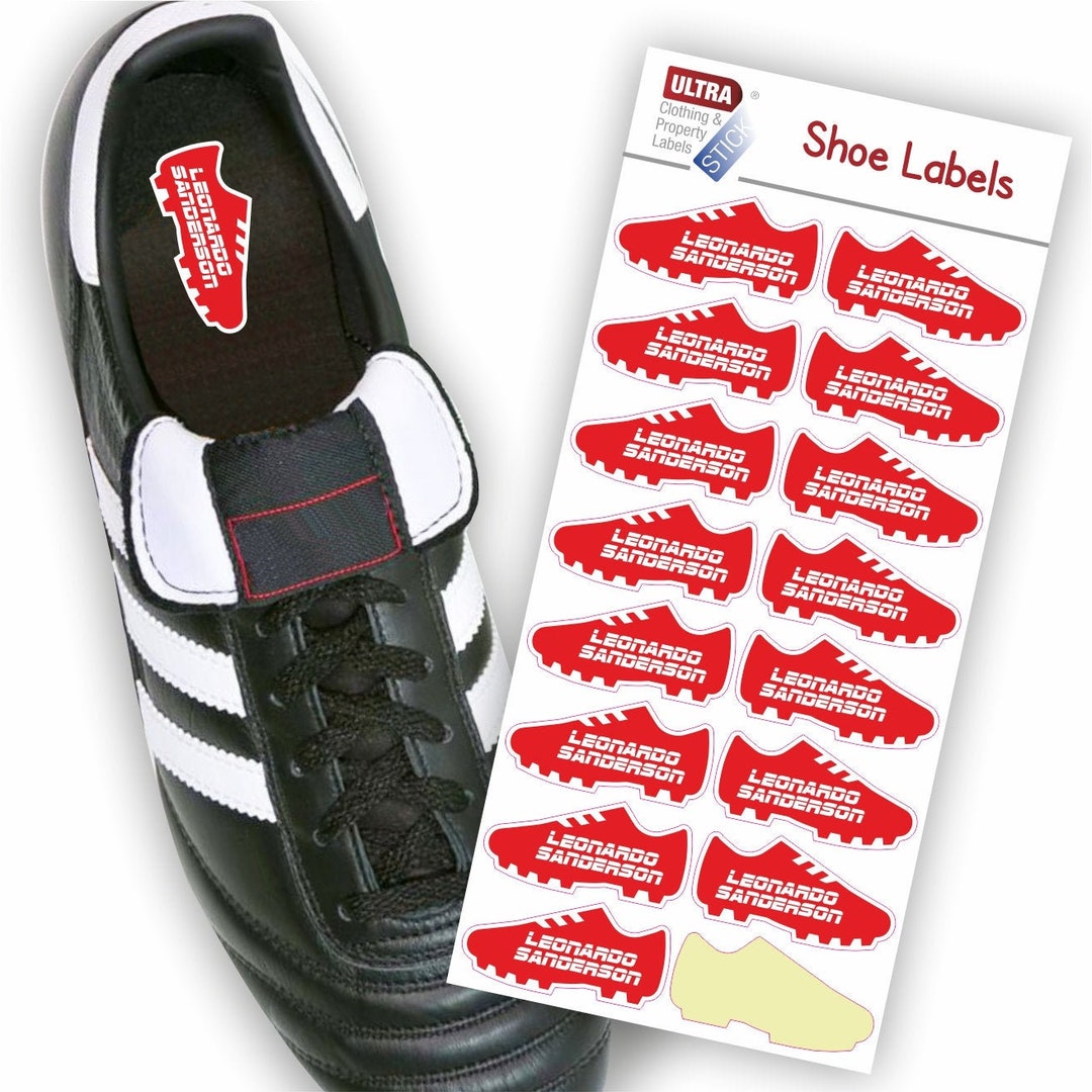 Ultrastick Shoe Nametapes Footboot Shape Personalised With Name, Easy ...