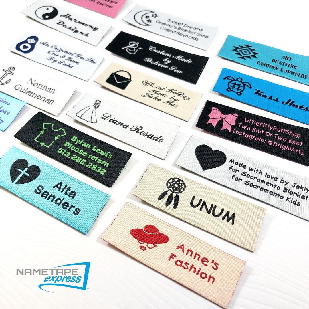 Premier Custom Woven Garment Sewing Labels Great for Small Business or ...