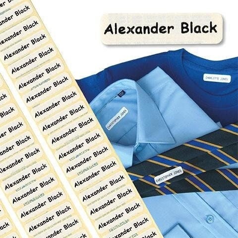Name Tags/ Nametapes/labels IRON-ON School Uniform Tags Soft Satin ...