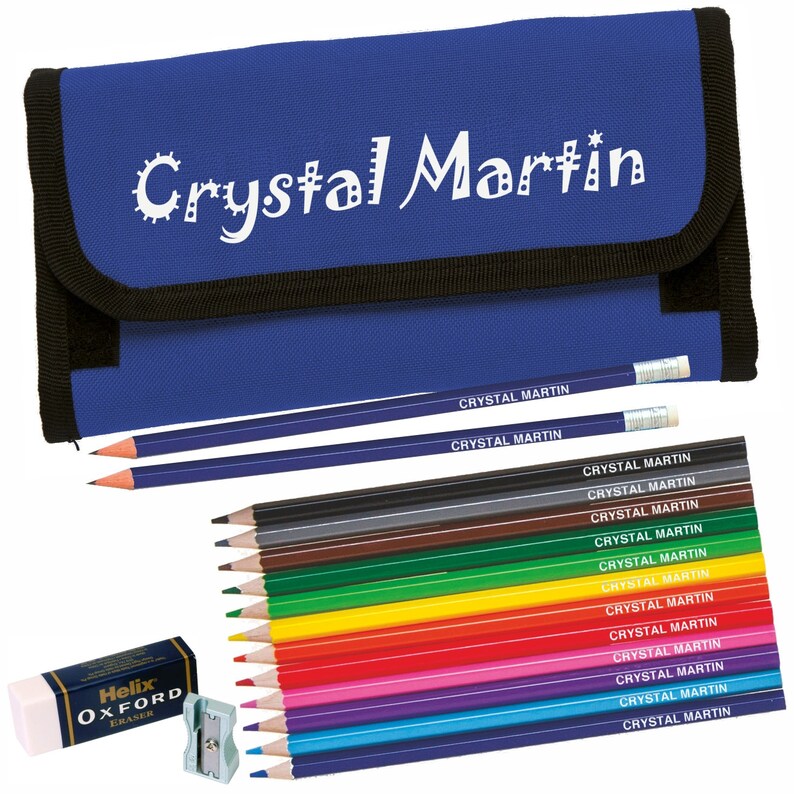 Wrap Pencil Case With Hexagonal Colouring Pencils and 2 HB - Etsy